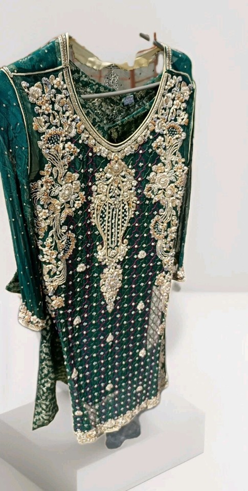 Indian Pakistani Salwar Kameez Party Wear Heavy Mirror Work Kameez 3pc ...