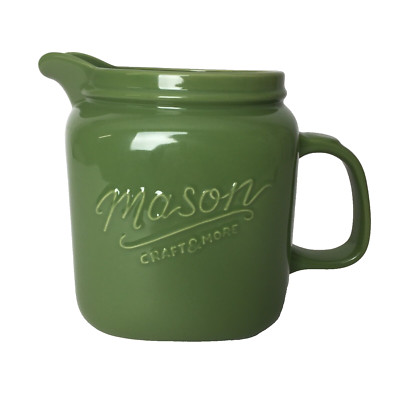 Mason Jar Style Green Pitcher Large NEW With Tag | eBay