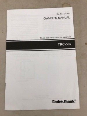 Radio Shack Owner's Manual TRC-507 portable FM transceiver | eBay