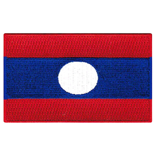 Laos Country Flag Iron On Patch Embroidered Sew On Applique | eBay