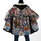 Sherpa Lined Mens Samurai Japanese Kawaii Culture Jacket Hooded Cloak ...