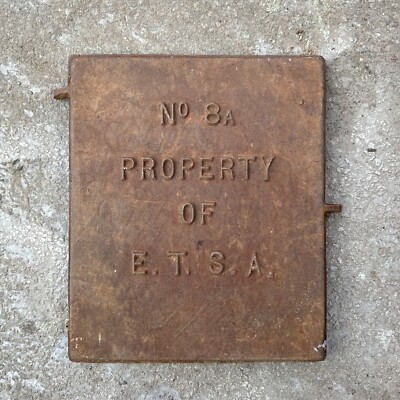 Property Of ETSA Vintage Cast iron Embossed Sign Door, South Australian ...