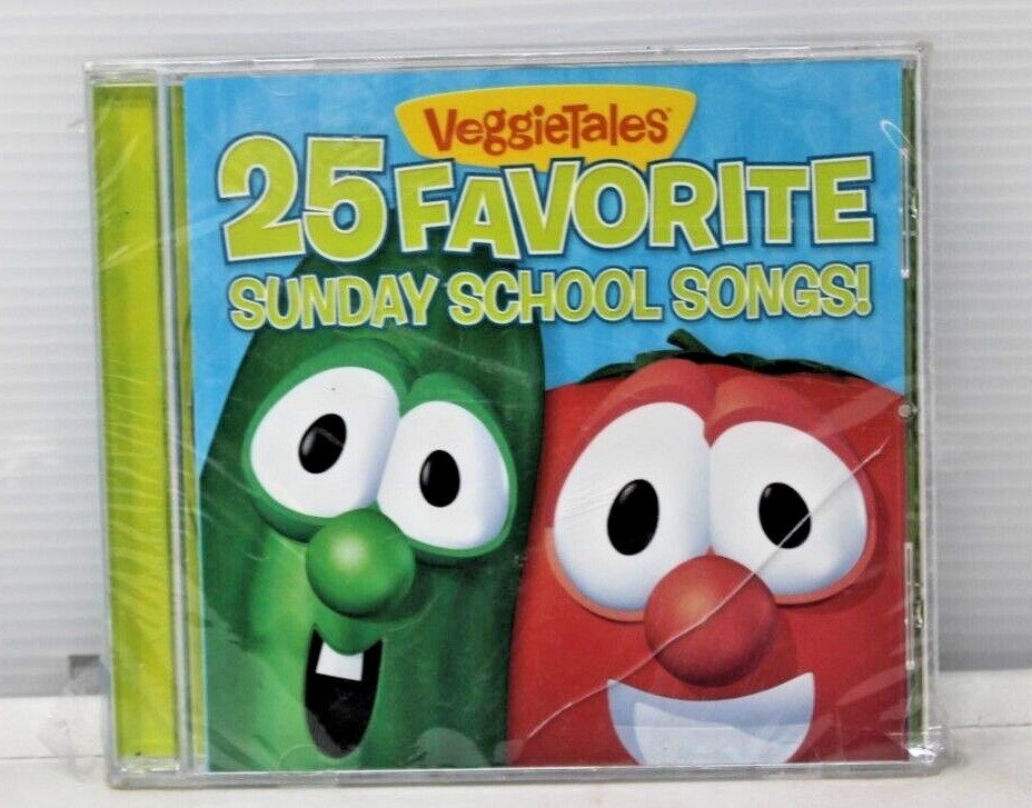Veggietales: 25 Favorite Sunday School Songs! (CD) - NEW (Case crack ...