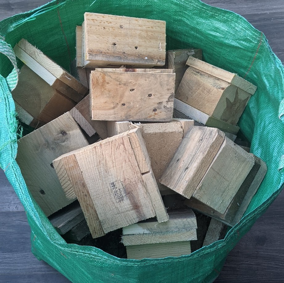 Bulk bag Pallet Blocks Firewood fuel for wood burner, stove, open fire ...