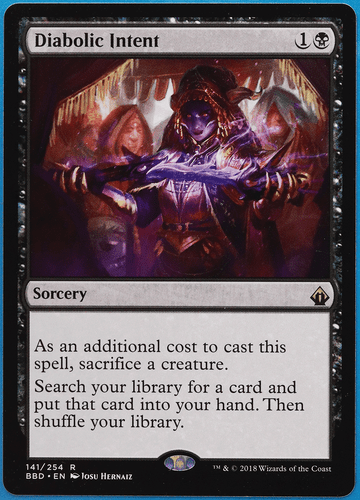 Diabolic Intent Battlebond NM Black Rare MAGIC MTG CARD (ID# 496961 ...