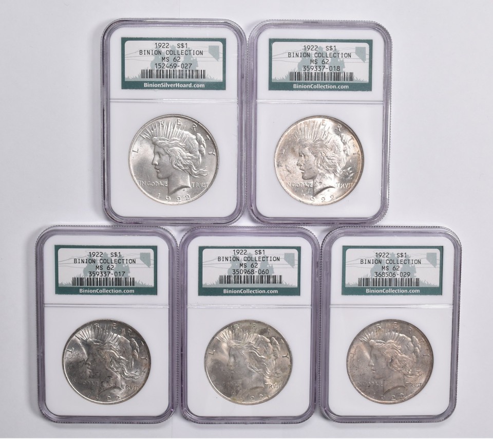 MS62 1922 Peace Dollar Binion Silver Hoard - NGC *8898 | eBay