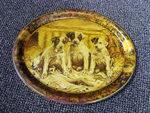 Circa 1910 Dogs Playing Cards Serving Tray | eBay