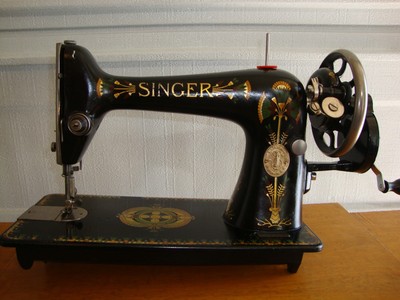 ANTIQUE SINGER SEWING MACHINE MODEL 66K 'LOTUS' HAND CRANK, SERVICED | eBay