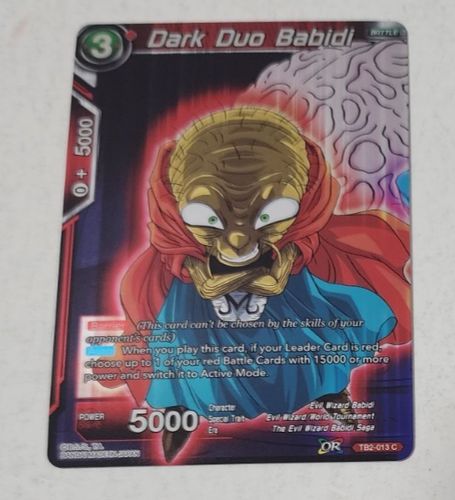 Dragon Ball Super Card Game Dark Duo Babidi TB2-013 C Common Foil x1 | eBay