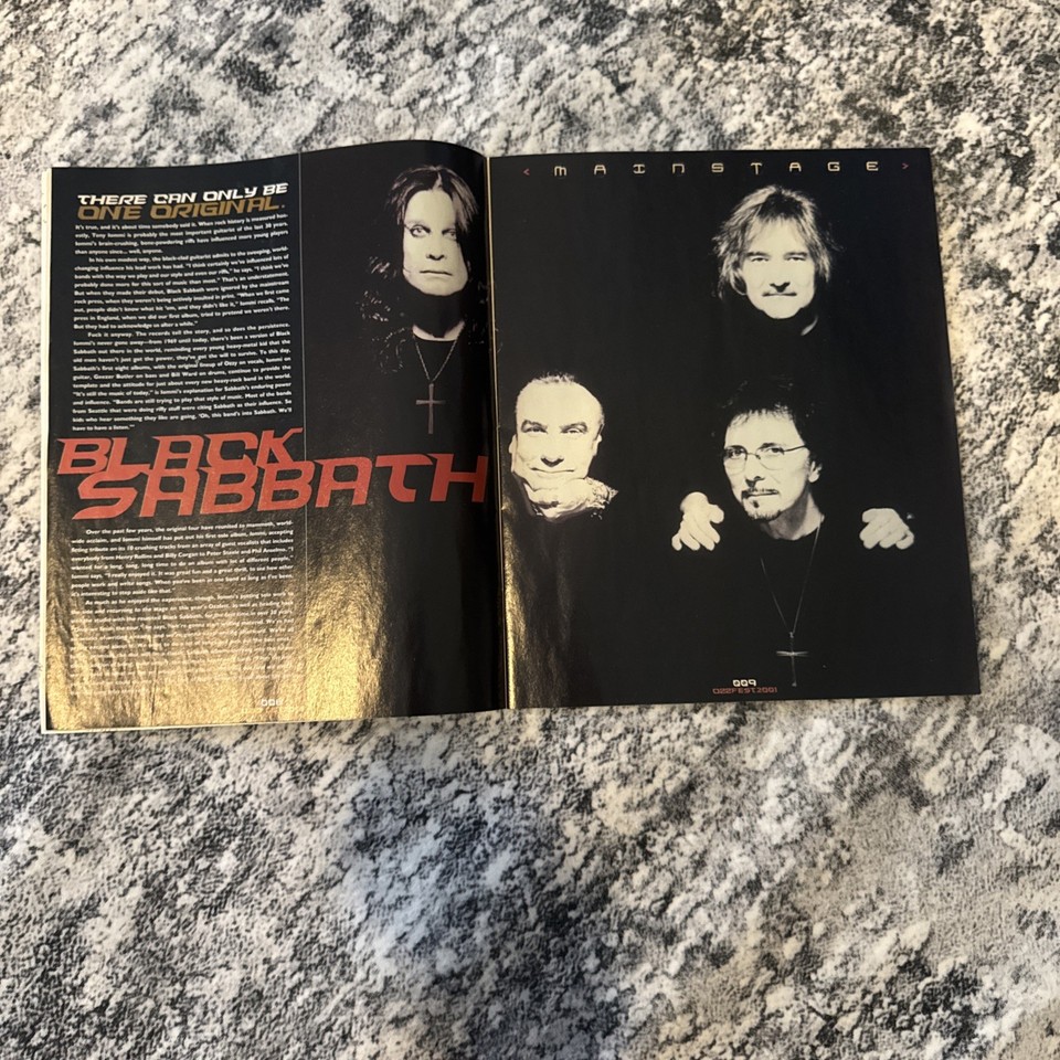 Ozzfest 2001 Tour Magazine Ozzy Black Sabbath Manson Slipknot Lincoln ...