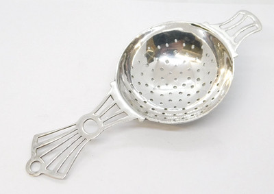 Sterling Silver Art Deco Pattern Tea Strainer Antique 1938 Birmingham ...