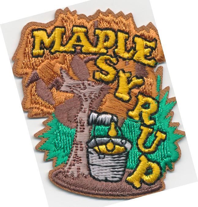 Girl Boy Cub MAPLE SYRUP trees tapping Patches Crest Badges SCOUT GUIDE ...