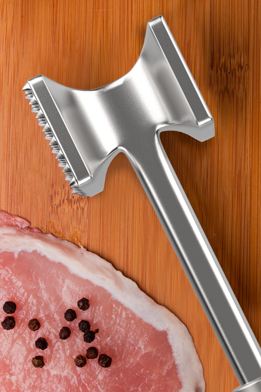 Vremi Heavy Duty Meat Hammer -Double-Sided Mallet, Ergonomic Handle ...