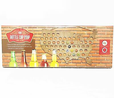 Set of 11 - 24 in x 15 in Wooden USA Beer Bottle Cap Map WALL DECOR ...