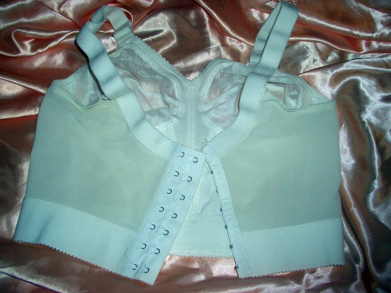 Triumph Doreen VINTAGE Spitzen Mieder Long BH 85 B weiß Pin Up Bra NEU ...