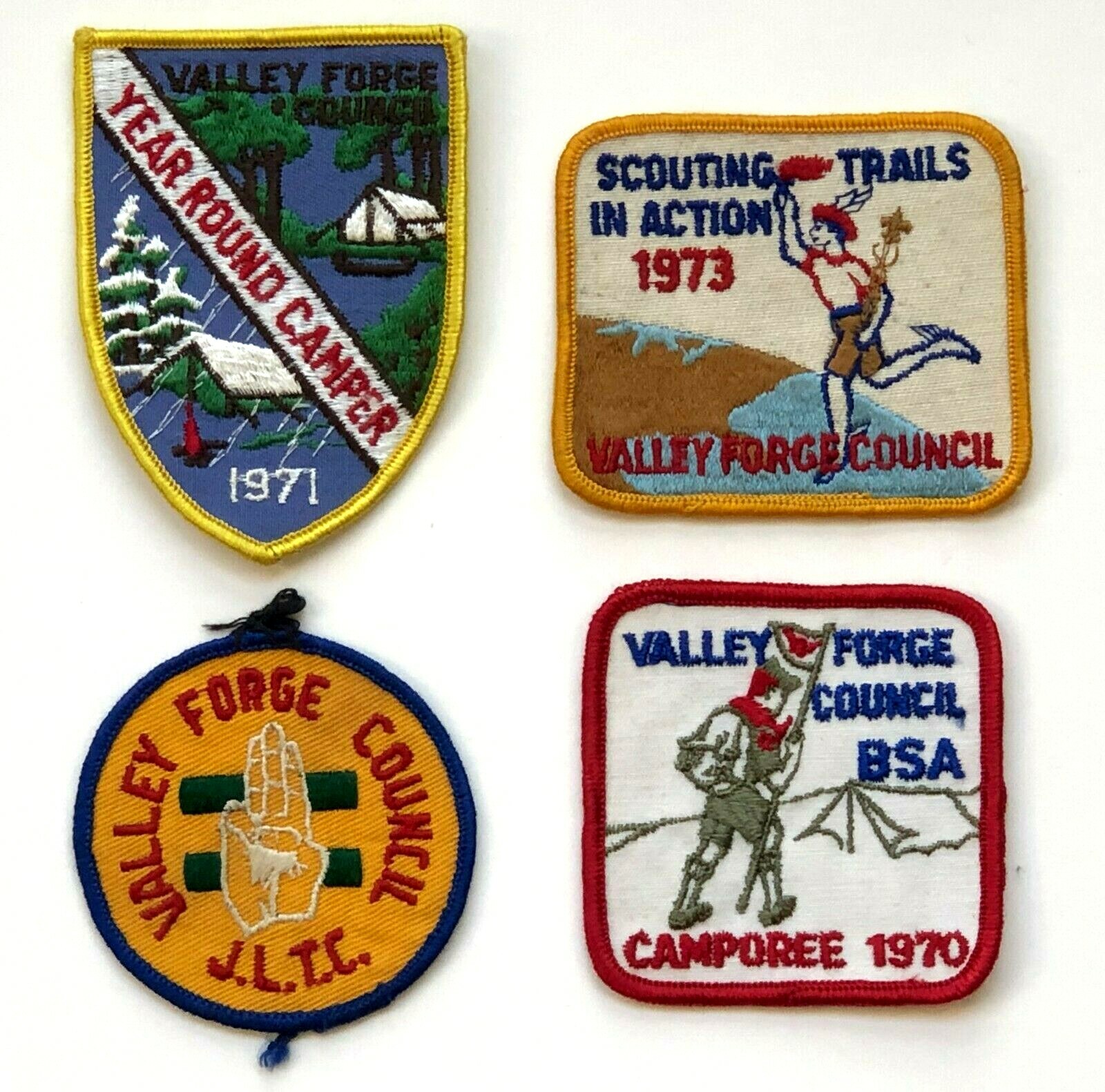 Vintage Lot of 4 1970s Valley Forge Boy Scout Patches Camporee Council ...