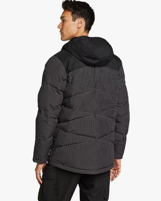 EDDIE BAUER EB 650 NEW $379 Goose Down Reflective Puffer Jacket Mens ...