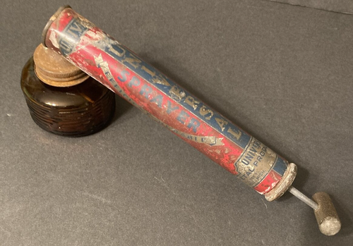 Vintage Universal Metal Products Weed Sprayer Bug Sprayer Glass Jar | eBay