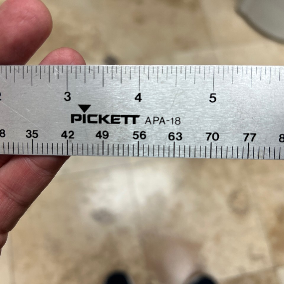 Vintage Rare Pickett APA-18 18" Aluminum Drafting Tool Metal Scale ...