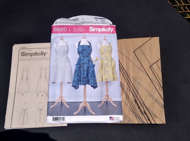Simplicity 8970 Women's Plus Uncut-FF Apron Cover-up Dress Pattern sz ...