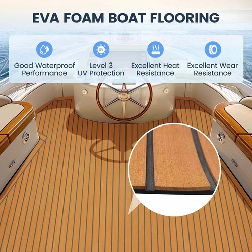 EVA Teak Decking Sheet Boat Flooring Fit for Self-Adhesive Foam Marine ...