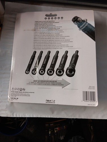 Klein Tools 32950 Ratcheting Impact Rated Hollow Nut Driver Set, 6 SAE ...