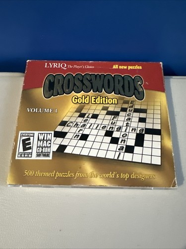 Crosswords, Gold Edition, Volume One Rated E Windows, Mac Cd Rom | eBay