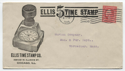 1915 Ellis Time Stamp ad cover Chicago IL [y3661] | eBay