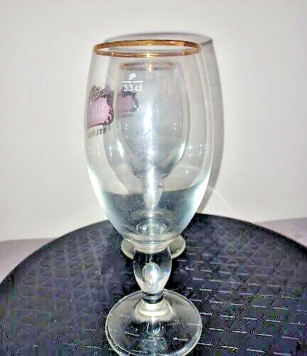 set of 2 Stella Artois Gold Rimmed Beer Glasses | eBay