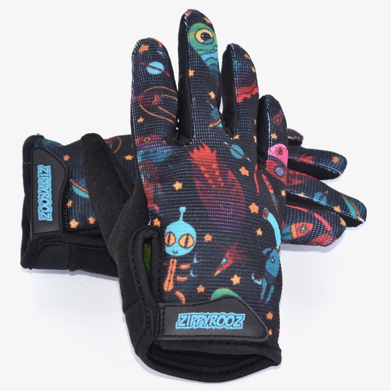 ZippyRooz Aliens Toddler/ Little Kids Bike Gloves Full Long Finger ...
