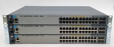 LOT OF 3 HP J9727A RSVLC-1201B-Port Managed Network Switch PoE+ | eBay