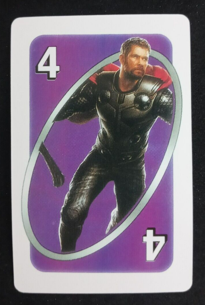 2018 Marvel Avengers Uno Card Purple Thor #4 | eBay