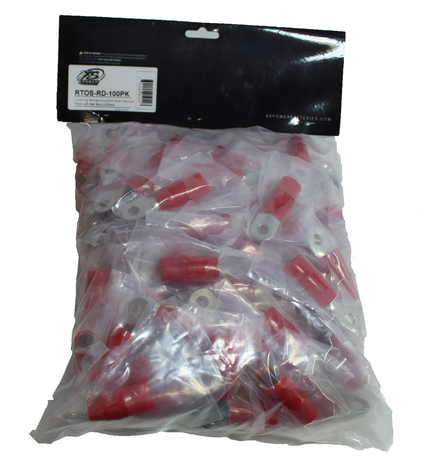 10 x XS Power Red 0 AWG 8.5MM Ring Terminals Nickel Plated XS-RT0S-RD ...
