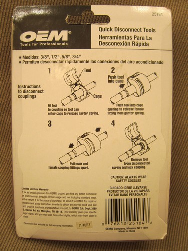 OEM A/C Quick Disconnect Tools - Air Conditioning Spring Lock Coupling ...
