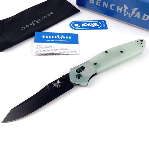 Benchmade 940BK-2004 Osborne Axis- Blade Jade Handle G-10 Black Folding ...