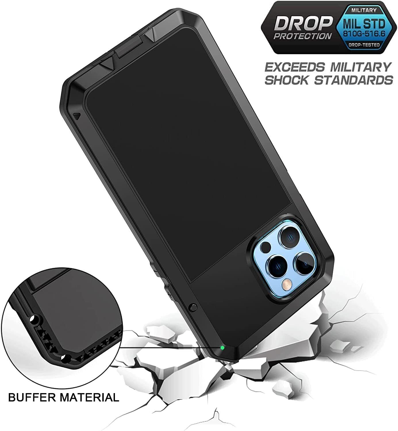 Metal Aluminum Heavy Duty Gorilla Body Cover Case For iPhone 14 13 12 ...