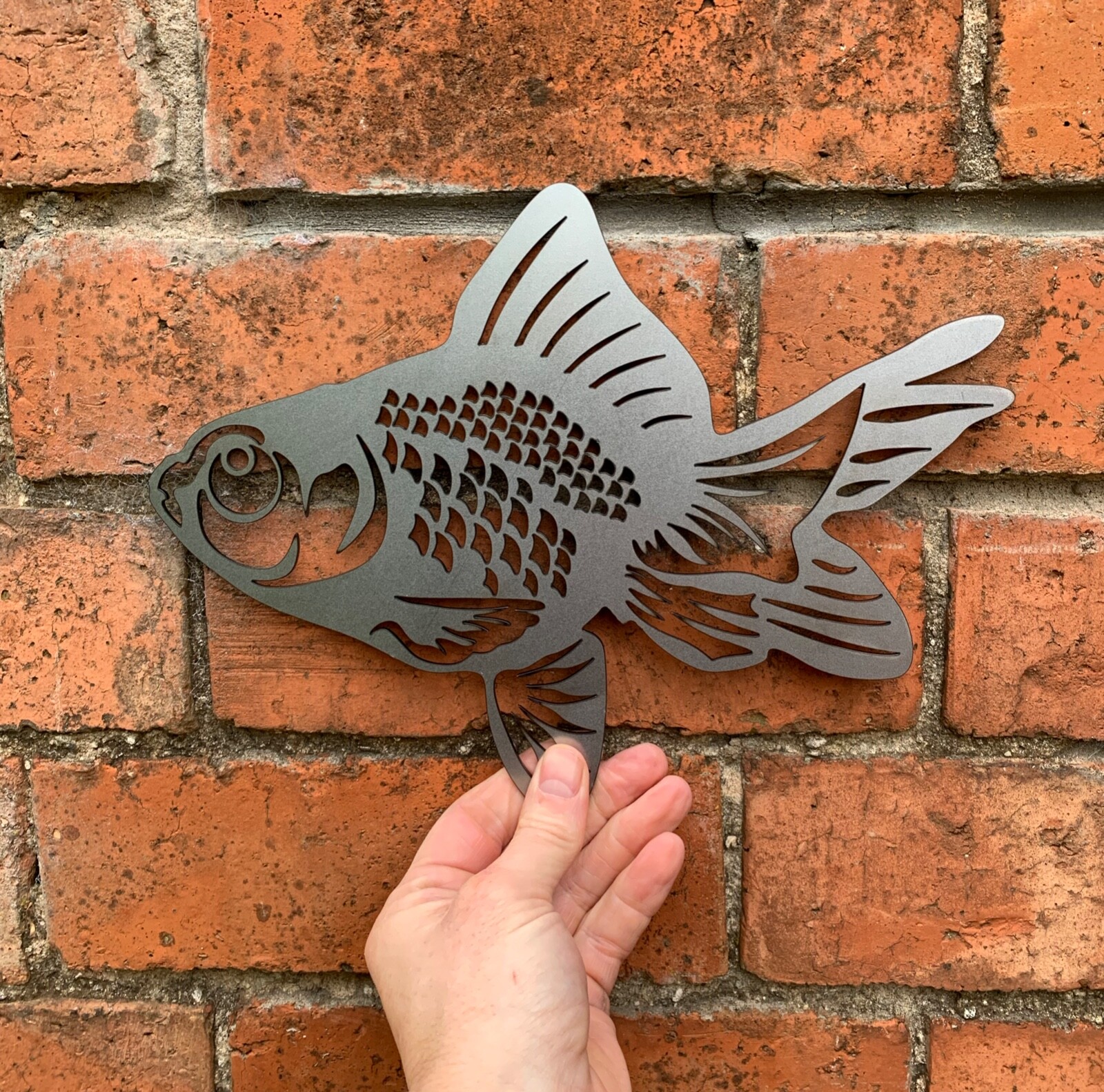 GOLD FISH STEEL WALL ART AQUARIUM TROPICAL FISHING HOME DECOR ...