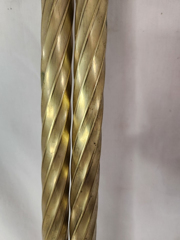 Twisted Brass Tubing Pipe Sleeves 36" x 1" OD - Bridge Lamp Part - a ...