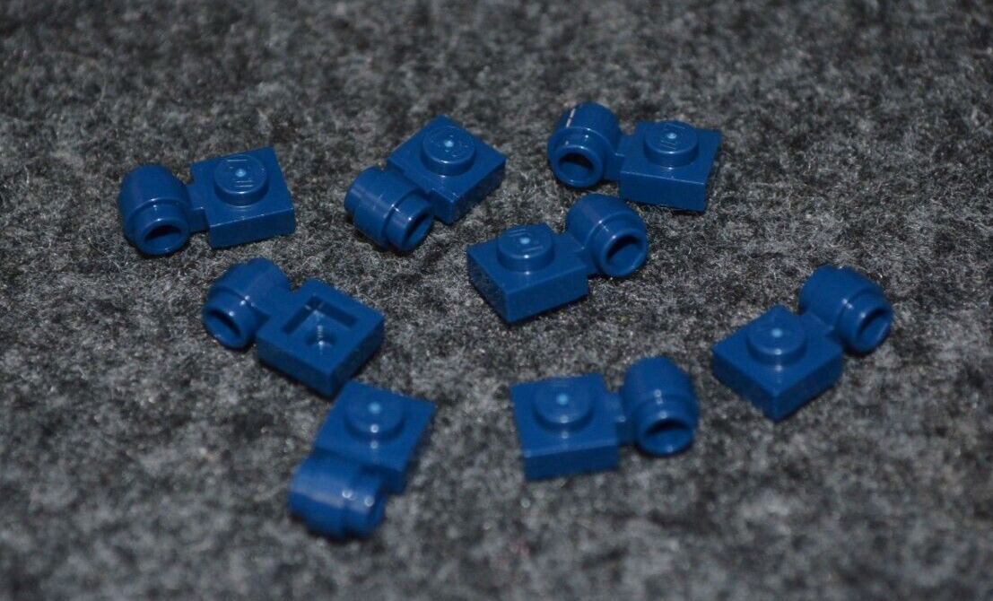 (8) 1x1 Dark Blue Plate w/ Tube Connector Brick Bricks ~ Lego NEW Star ...
