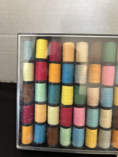 Vintage Lot of 100 Colorful Mini Spools Of Thread In The Original ...