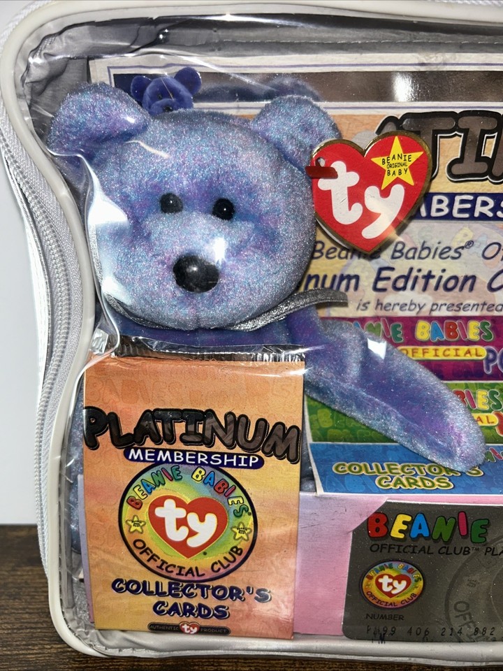 Ty Beanie Babies Platinum Membership Case w/ Clubby II Retired 1999 ...