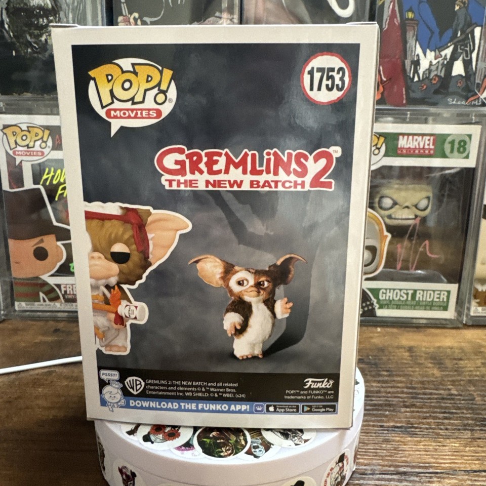 GREMLINS 2 THE NEW BATCH GIZMO W/BOW FUNKO POP #1753 + PROTECTOR | eBay UK