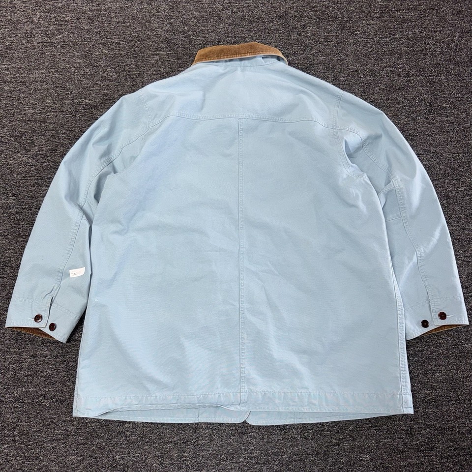 Vintage Women’s LL Bean Baby Blue Chore Barn Coat Corduroy Trim -Size ...