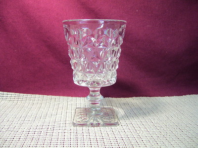 Vintage Tiffin Crystal Williamsburg Pressed Pattern 5 1/4" Water Goblet ...