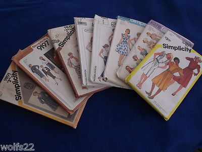 Simplicity Patterns (W) ~ All Patterns are Size 8 ...