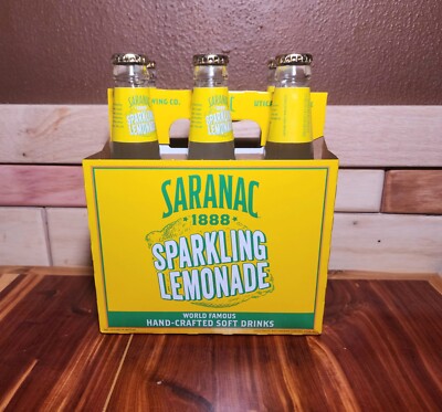 Saranac Sparkling Lemonade Soft Drink - 6 Pack of 12oz Glass Bottles ...