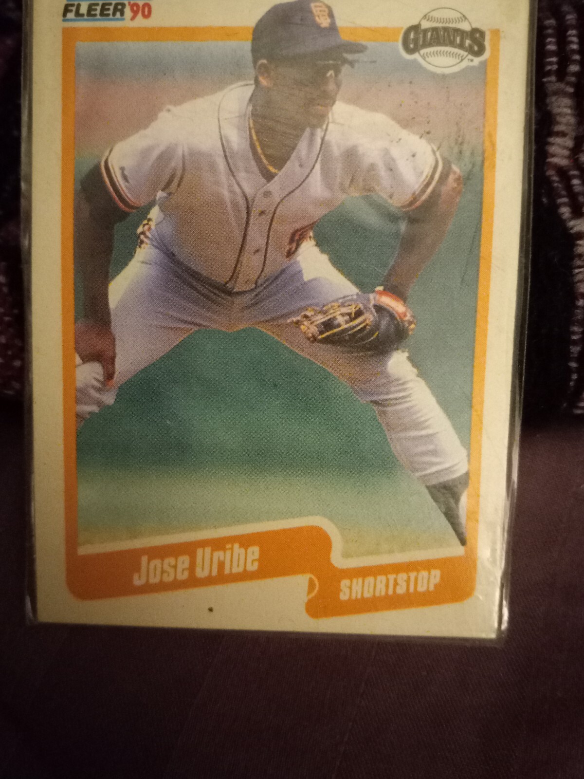 Jose Uribe 1990 Fleer # 74 rare error baseball card wrong Birthday | eBay