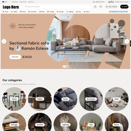 Furniture Shop Website Design with Free VPS Web Hosting and ...