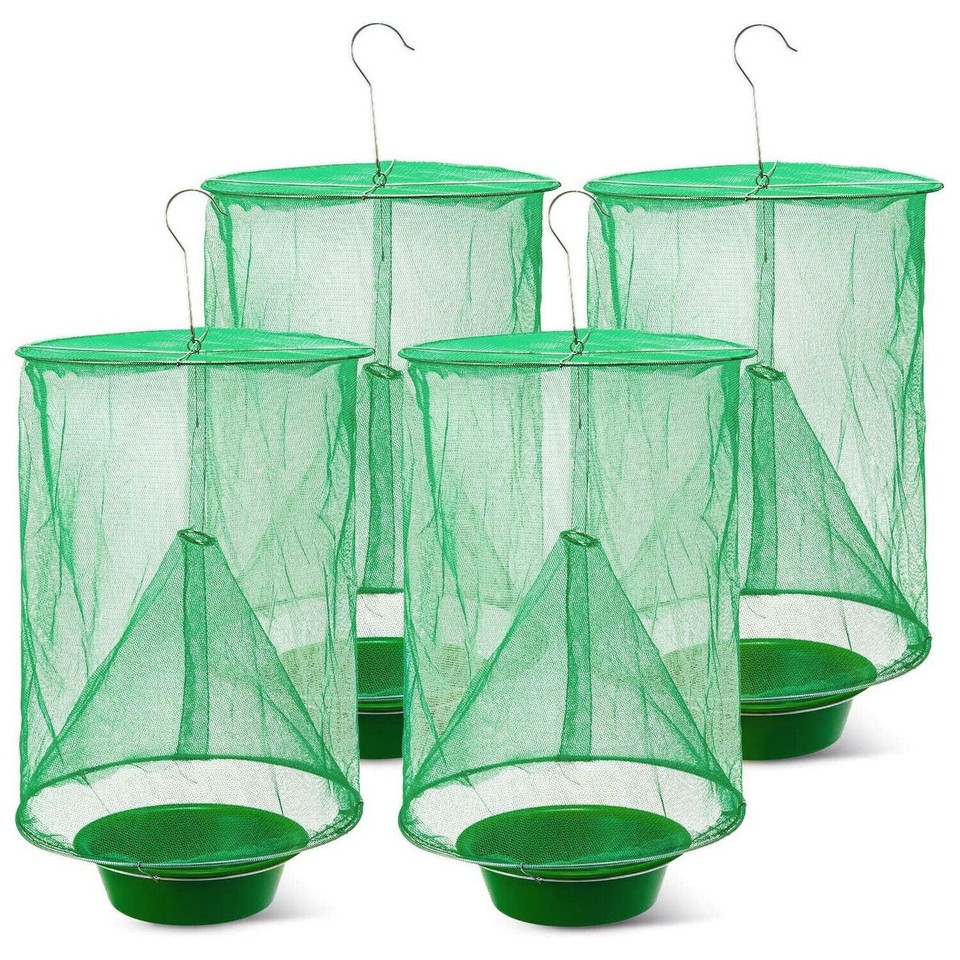 Outdoor The Ranch Fly Trap Reusable Fly Catcher Cage Net Pest Trap ...