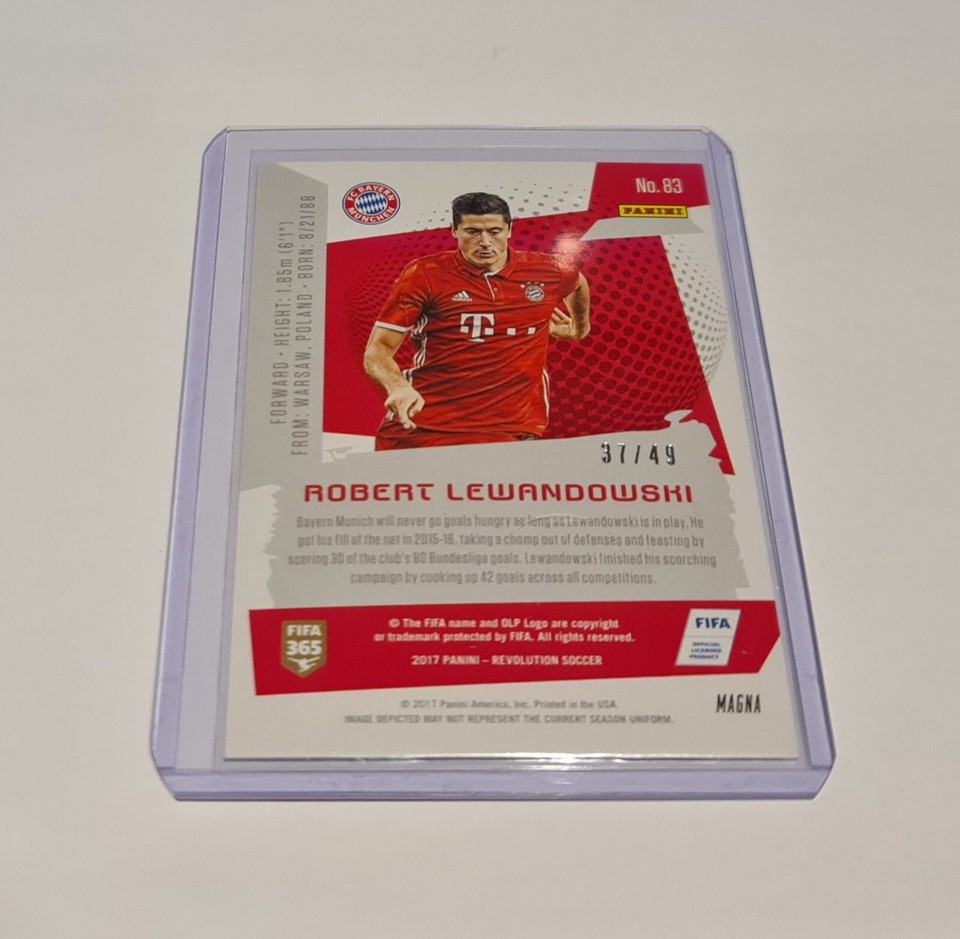 2017 Panini Revolution Magna Soccer Card Robert Lewandowski 37/49 | eBay